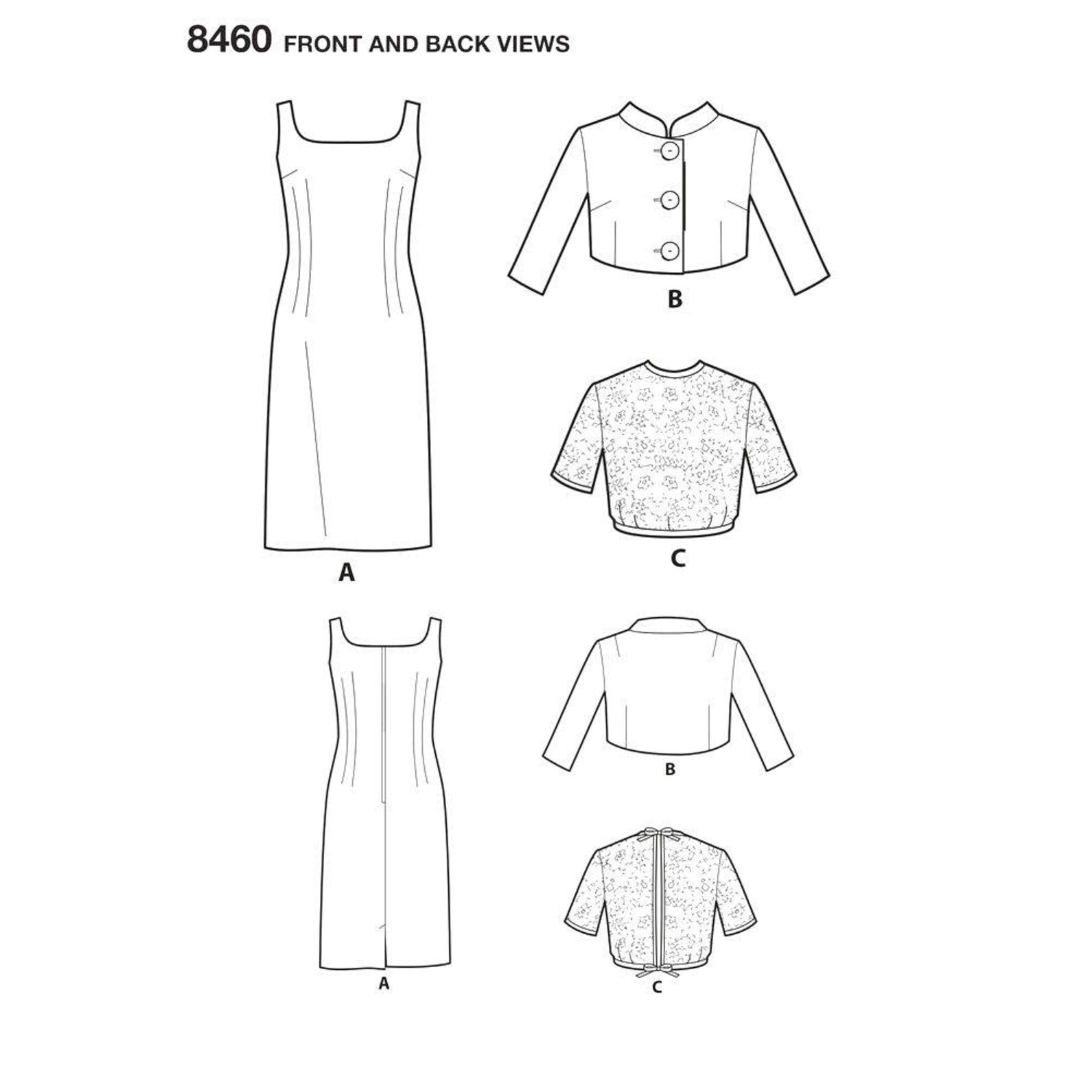 Simplicity 8460 Misses' Vintage 1950s Dress and Jackets - Etsy