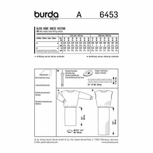 Burda Style 6453 Misses' Jersey Dresses Size: (8-20) - Etsy