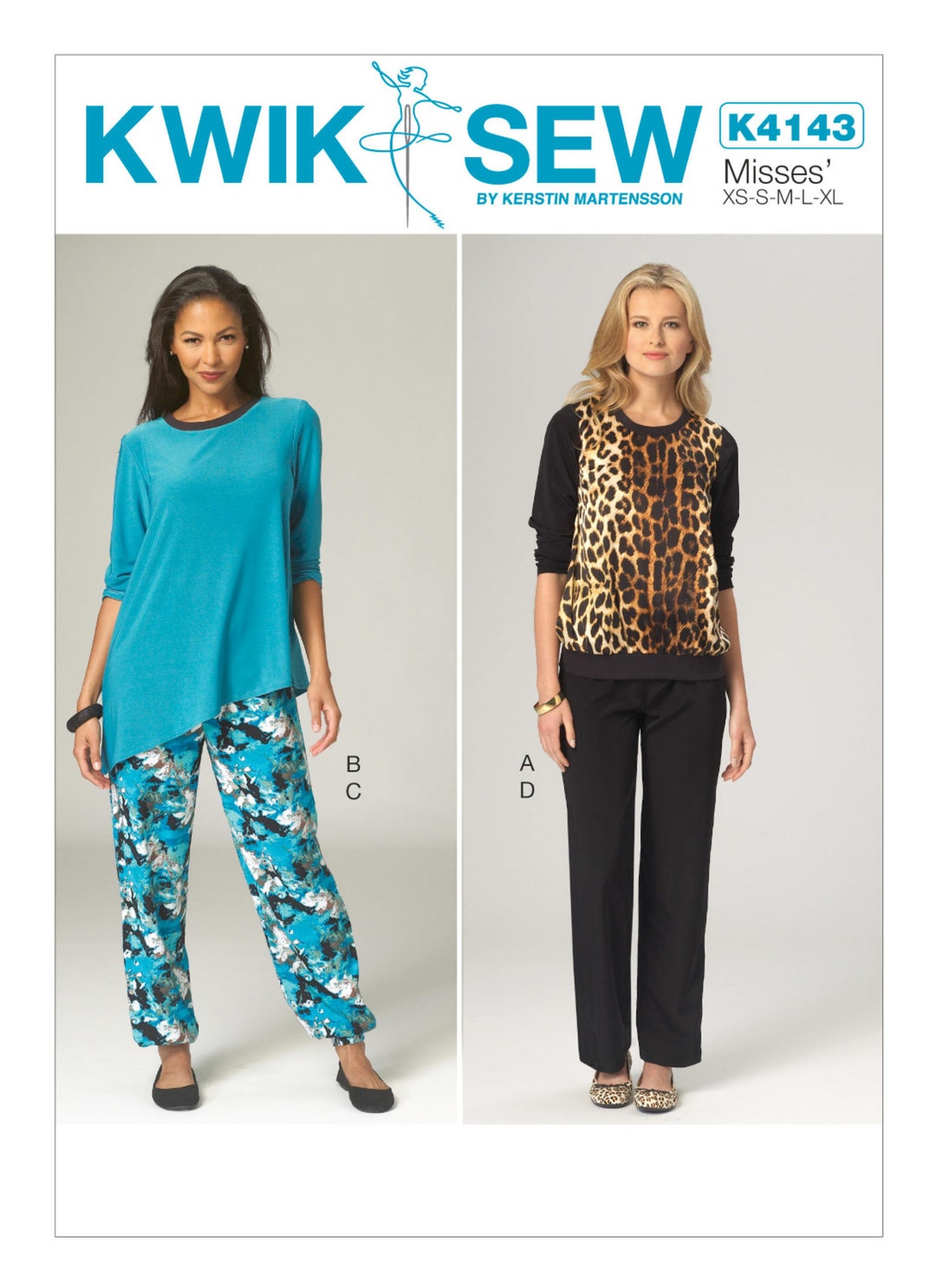 Misses' Loose-fitting Pullover Tops and Pants - KWIK Sew K4143 - Etsy