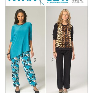 Misses' Loose-fitting Pullover Tops and Pants KWIK Sew K4143 - Etsy
