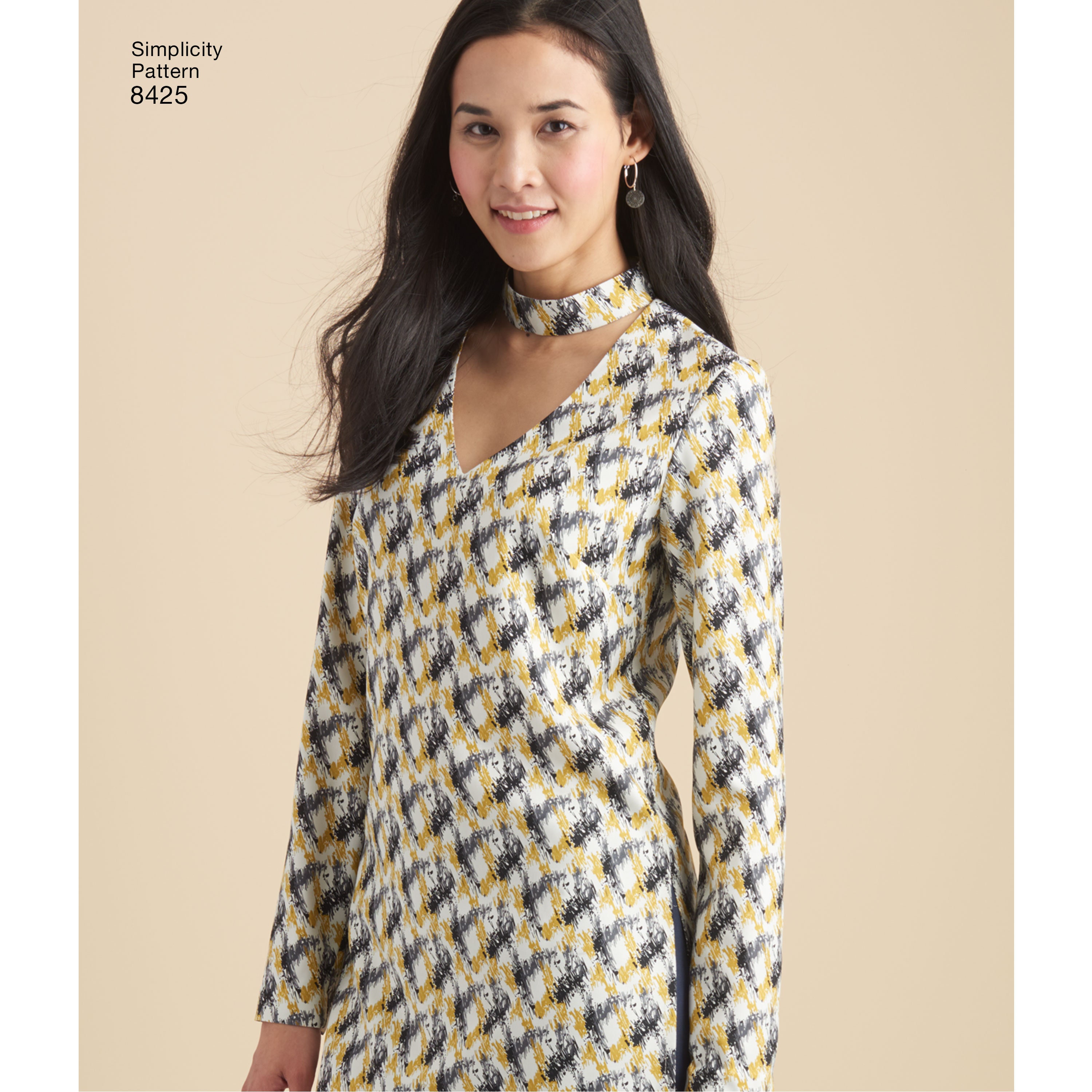 Simplicity 8425 Misses'/Miss Petite Choker Collar Dress | Etsy