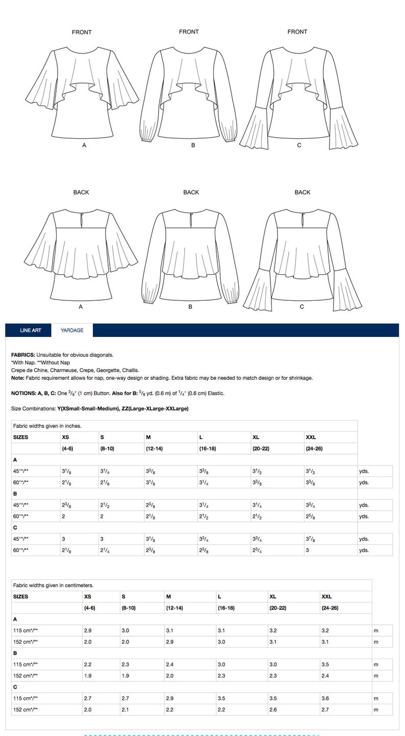 Butterick B6714 Misses' Loose Fitting Top - Etsy