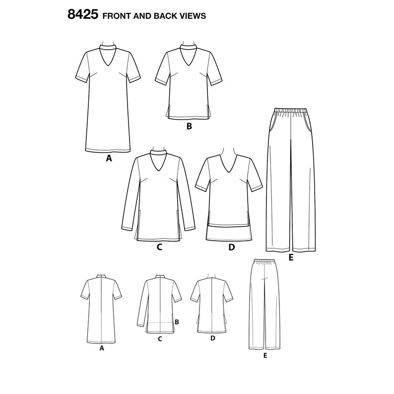 Simplicity 8425 Misses'/miss Petite Choker Collar Dress | Etsy