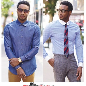 Simplicity S8427 Men's Fitted Shirt With Collar and Cuff Variations by ...