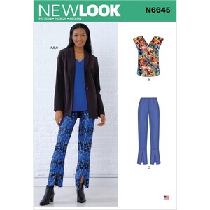 New Look N6645 Misses' Jacket, Top and Pants - Etsy