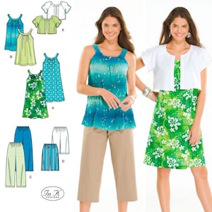 Simplicity 3799 Misses' Dress or Tunic, Cropped Pants, City Shorts ...