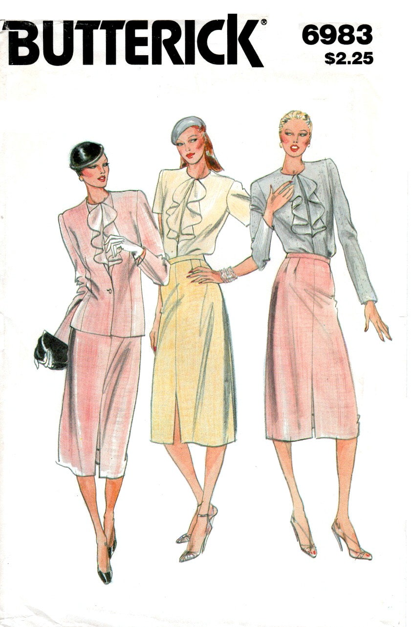 Butterick 6983 Misses Loose-Fitting Lined Jacket Blouse and | Etsy