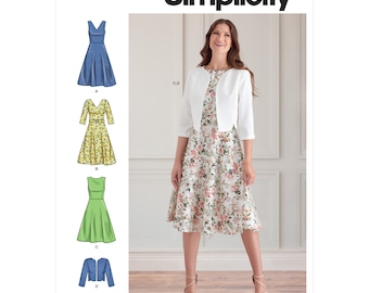 Simplicity Sewing Pattern S9473 Misses Dresses and Jacket - Etsy