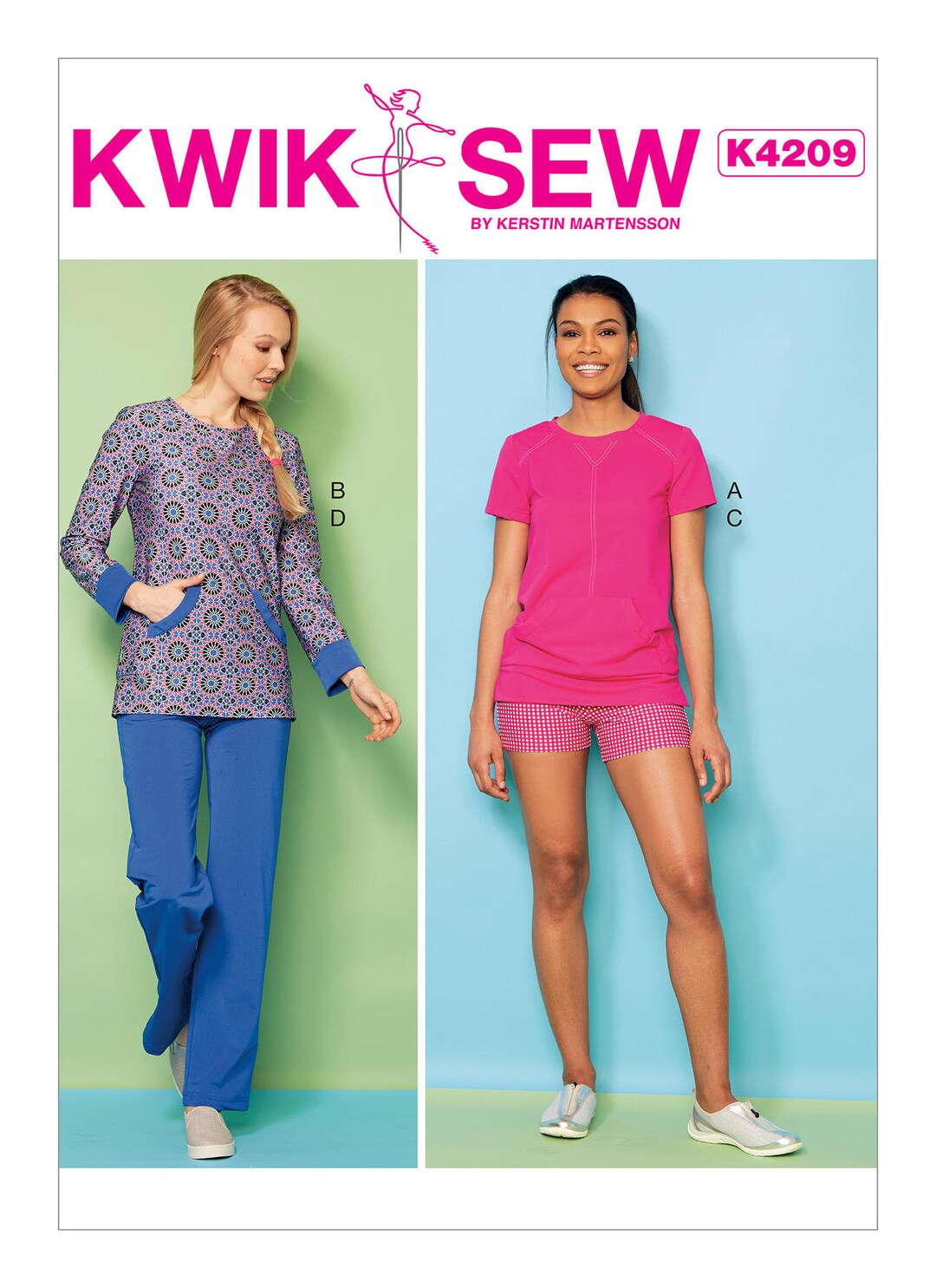 Kwik Sew K4209 Misses' Knit Tops With Kangaroo Pocket - Etsy