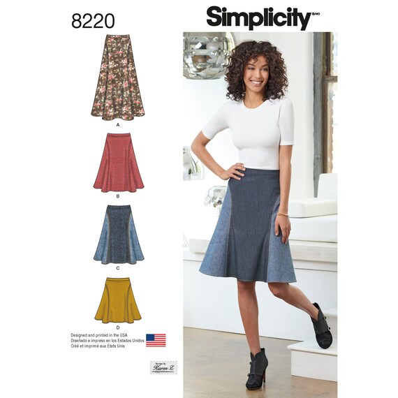 Simplicity 8220 Misses' Easy-to-sew Skirt in Three Lengths | Etsy