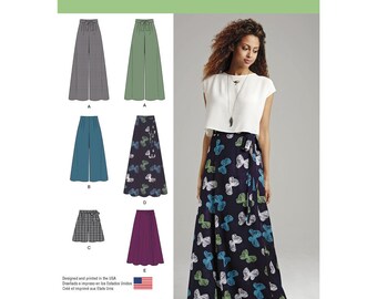 Misses Wide-leg Pants or Shorts & Skirts in 2 Lengths Simplicity Sewing ...
