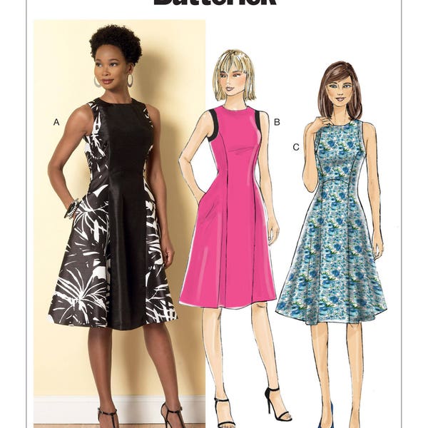 Fit and Flare Dress Pattern - Etsy