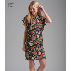 Simplicity 8544 | Misses' and Miss Petite Dress in 4-styles - Etsy