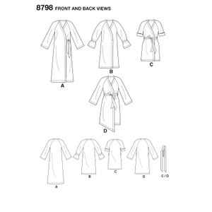 Misses' Unlined Coat With Tie Belt - Simplicity 8798 - Etsy