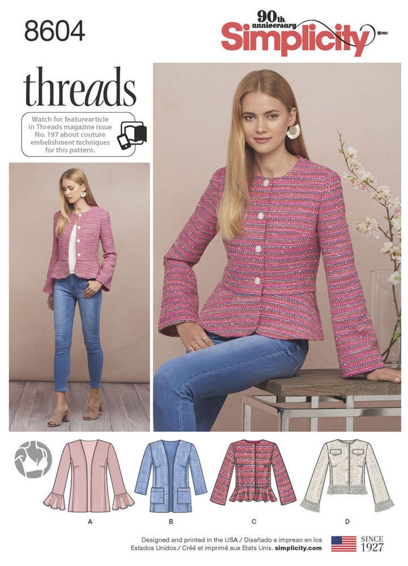 Simplicity 8604 Misses' and Petites' Jacket | Etsy