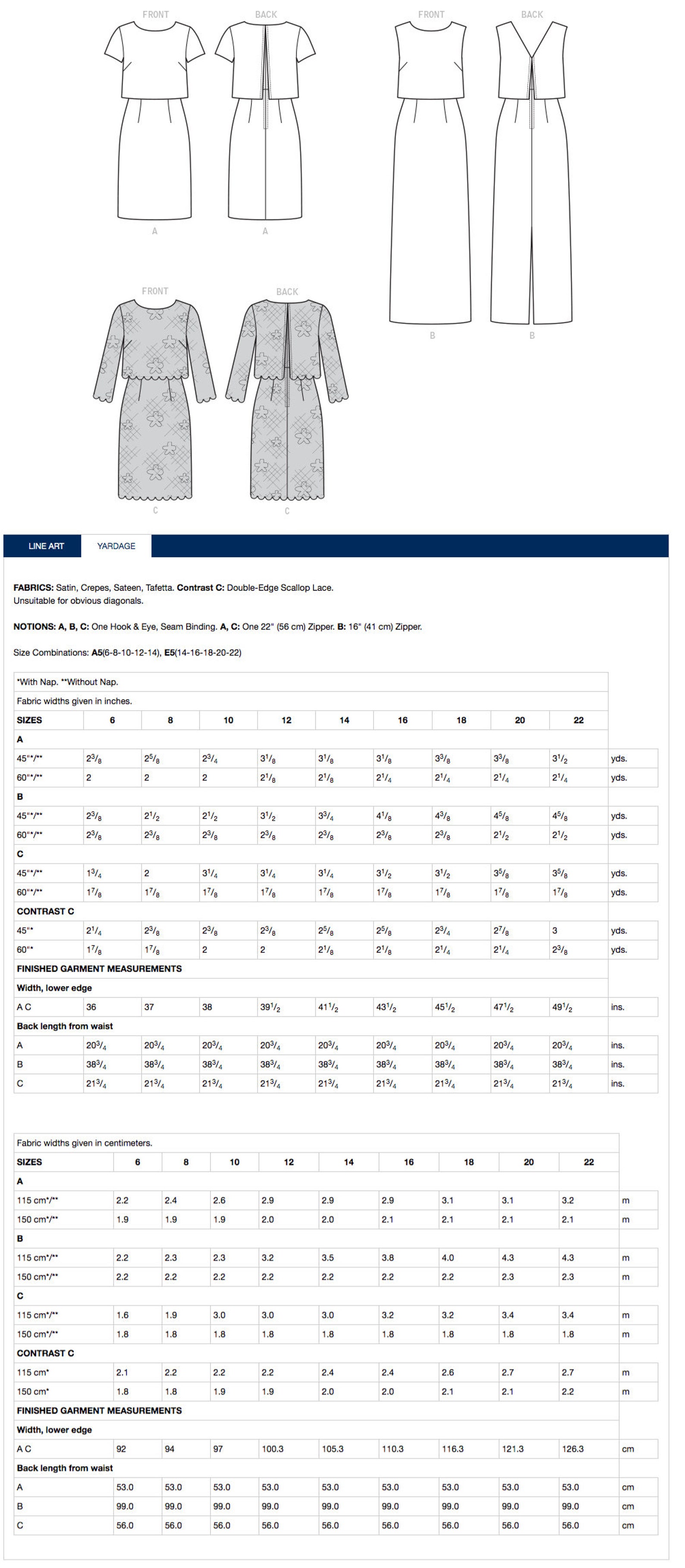 Butterick B6414 Misses' Overlay-bodice Dresses - Etsy