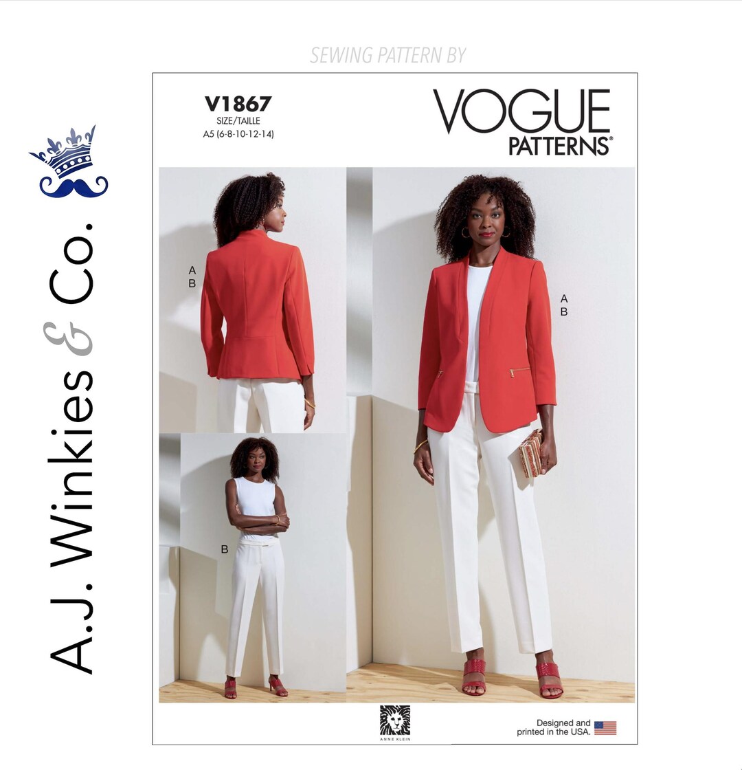 Misses’ Jacket and Trousers - Vogue V1969 - Etsy