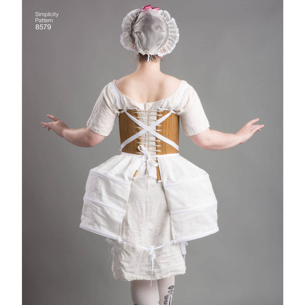 Simplicity 8579 Corset, Shift and Panniers - 18th Century Undergarments ...