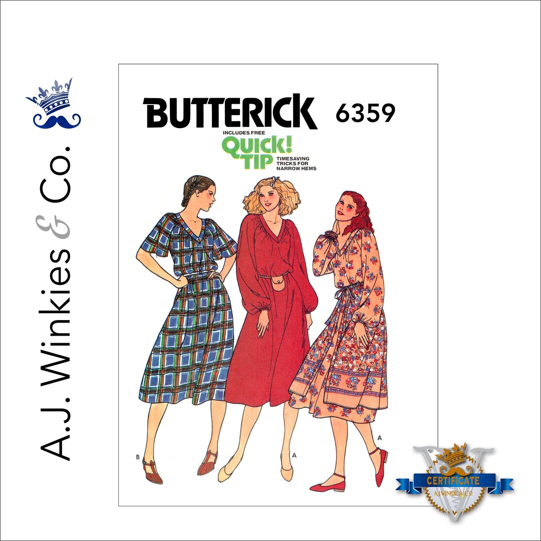 Butterick 6359 Misses' Dress & Overskirt - Etsy