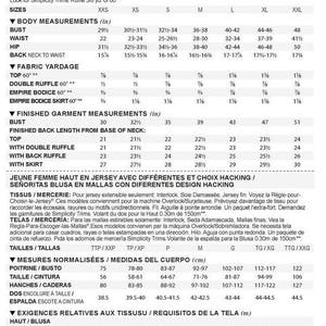 Simplicity 8376 Misses' Knit Top With Multiple Pieces for Design ...