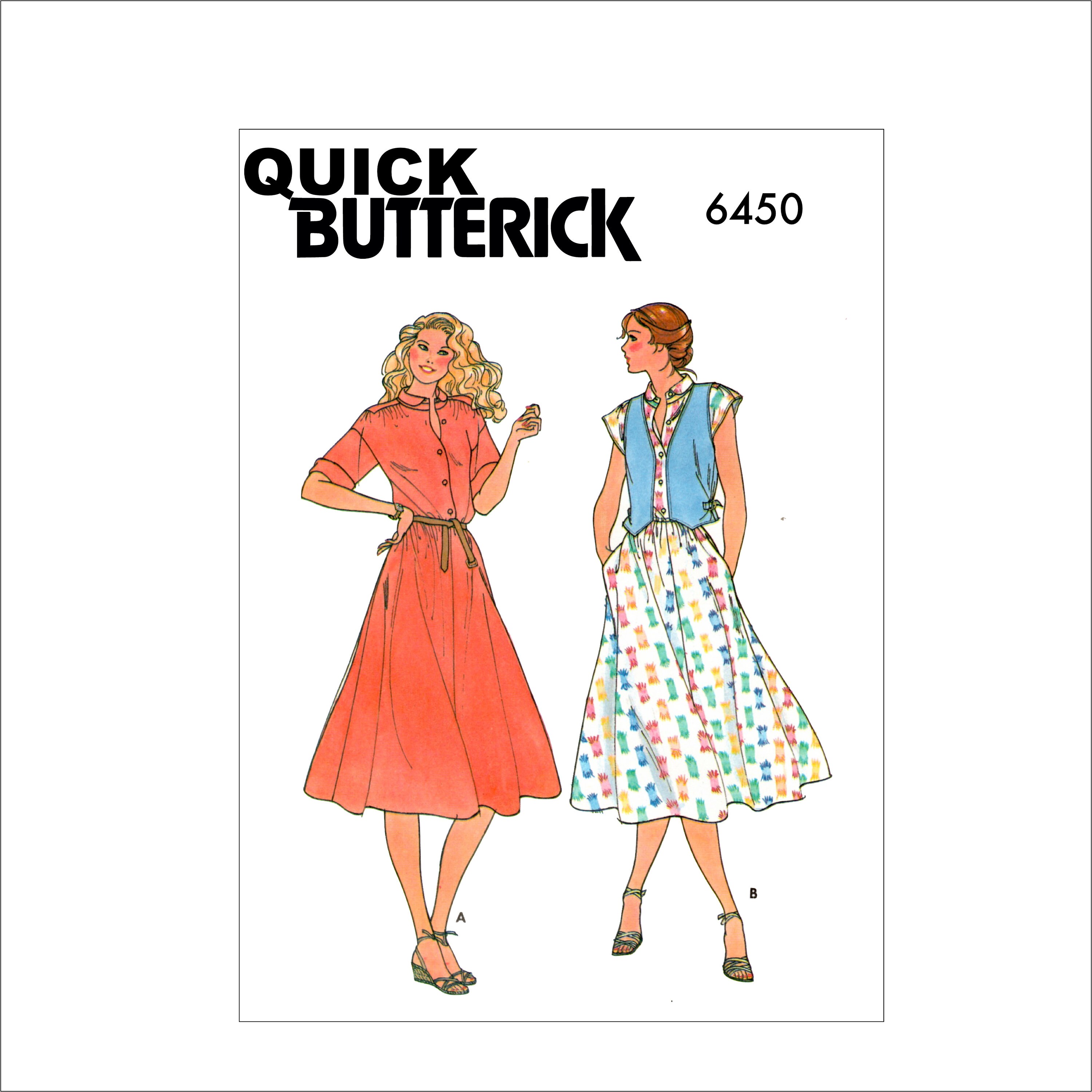 Butterick 6450 Misses' Loose-Fitting Vest & Dress Sewing Sewing ...