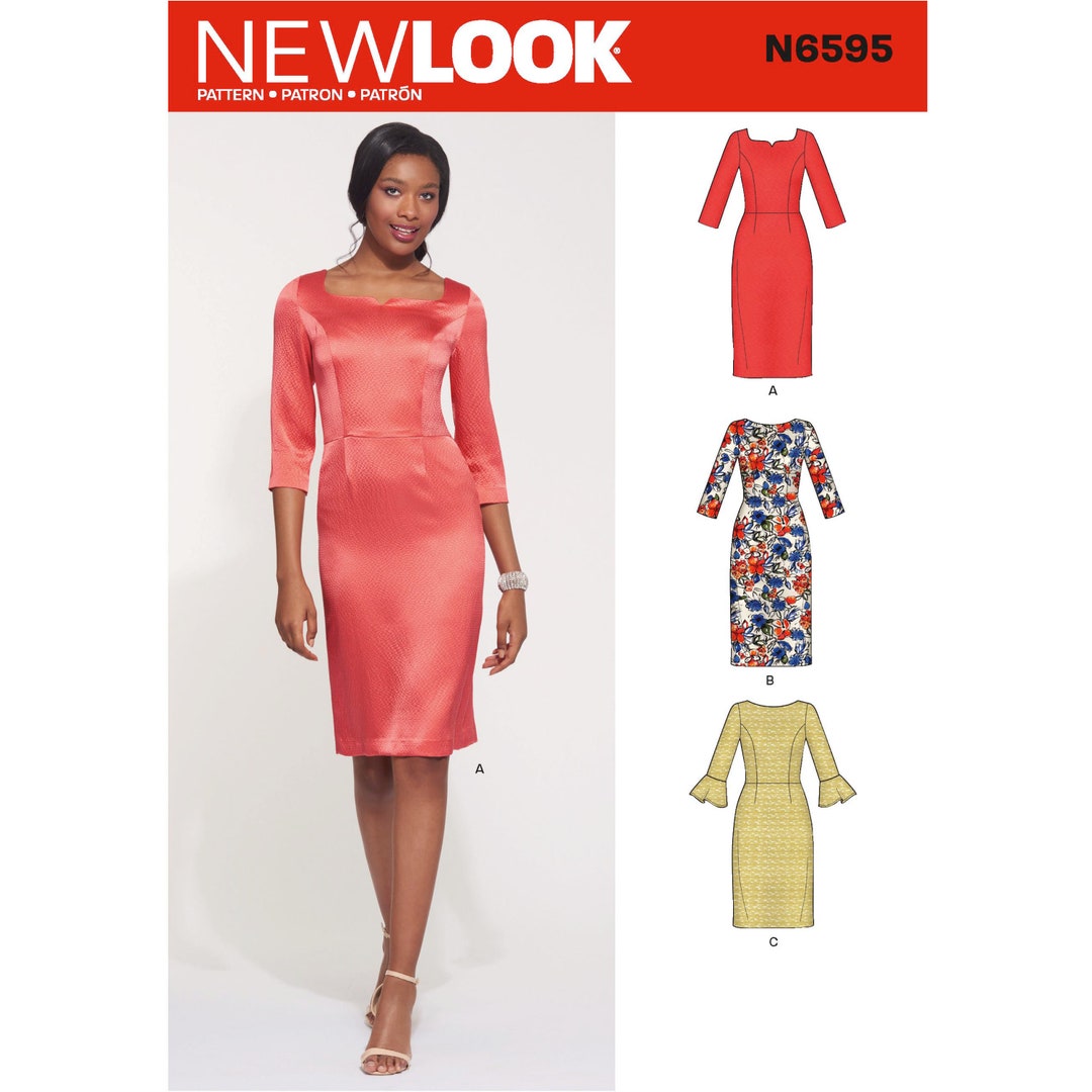 New Look N6595 Misses' Sheath Dress Size: A (8-20) - Etsy