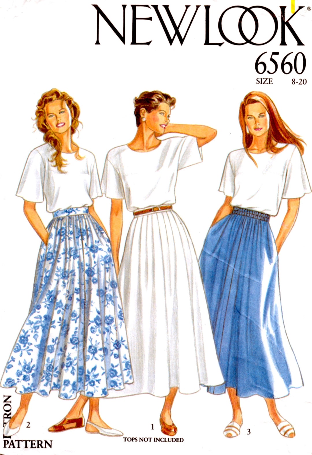 New Look 6560 Misses' Skirt With Waist Variations A ( 8-20) - Etsy