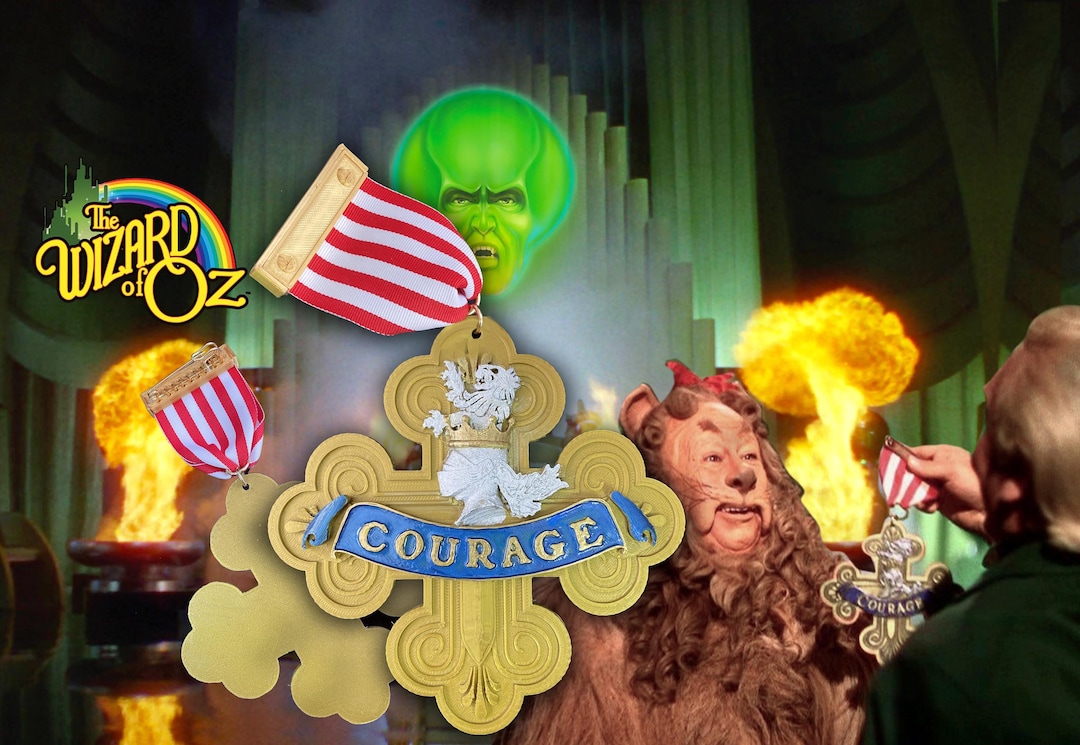 Cowardly Lion Courage Medal Art-prop 1939 Wizard of Oz Movie - Etsy