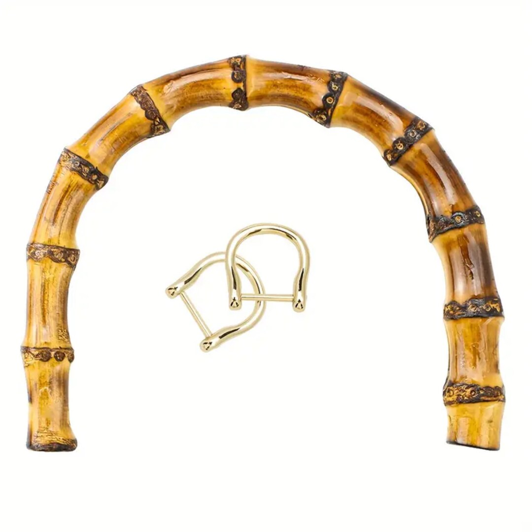 2pcs Faux Bamboo Plastic Handle With Link Buckle for Bag, Handcrafted ...