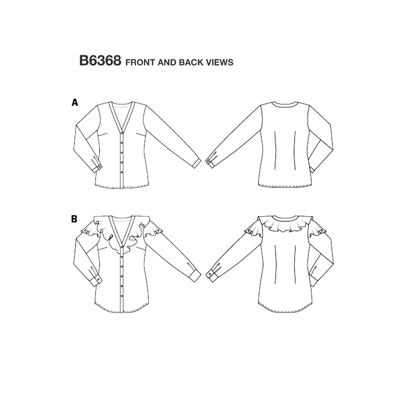 Burda Style 6368 Women's Tops Size US 10-20 | Etsy