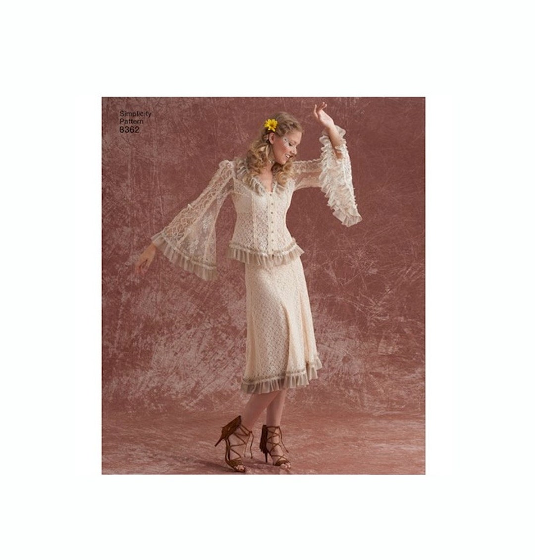 Simplicity 8362 Misses' Bohemian Lace Blouse and Skirt in Two Styles - Etsy