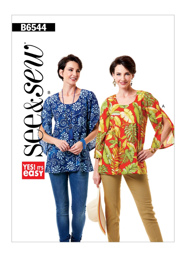 See & Sew B6544 Misses' Tops Size A 6-22 | Etsy