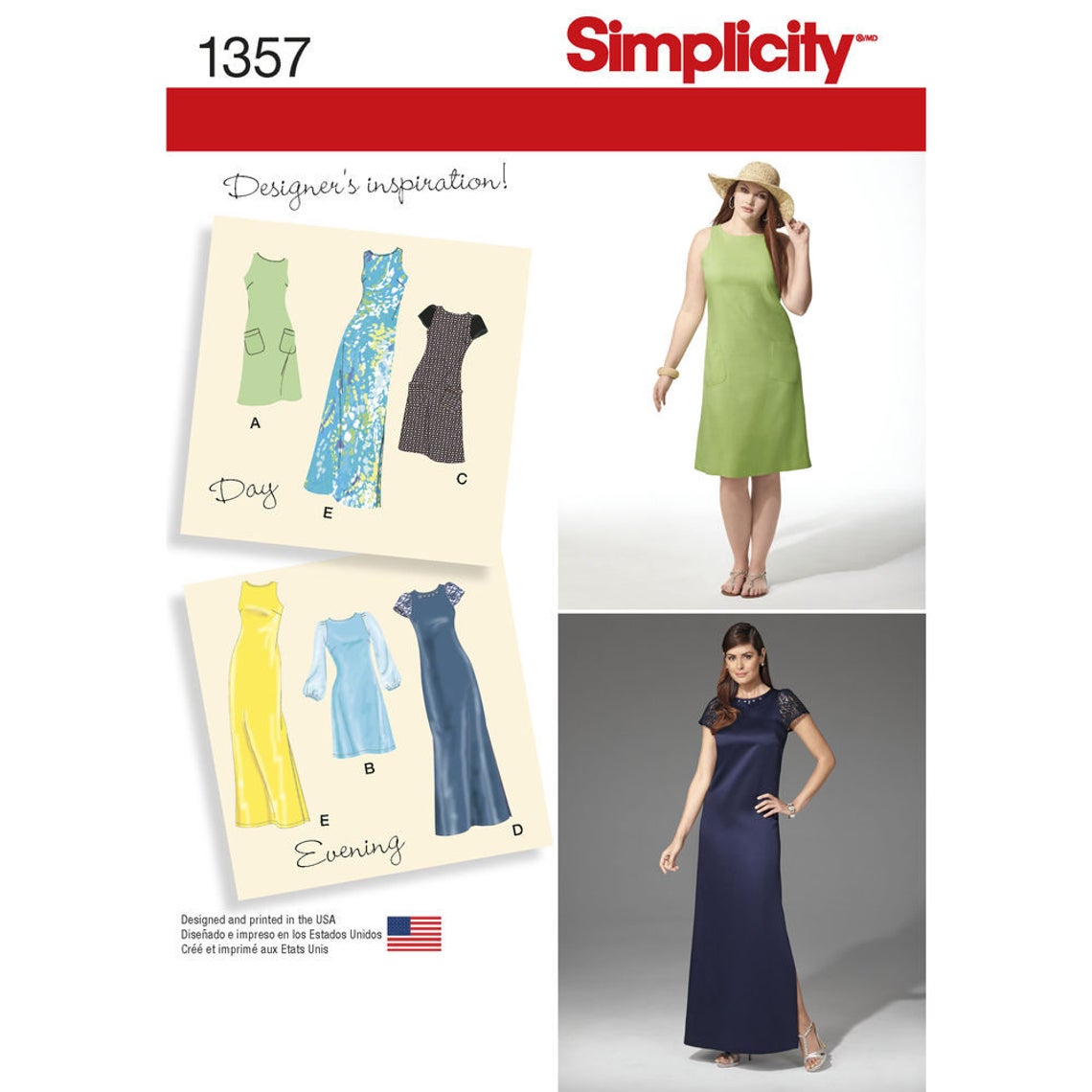 Simplicity 1357 Misses' & Plus Size Dress in Two Lengths - Etsy