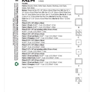 Simplicity S9402 & Kwik Sew K4294 Throw Pillows - Etsy