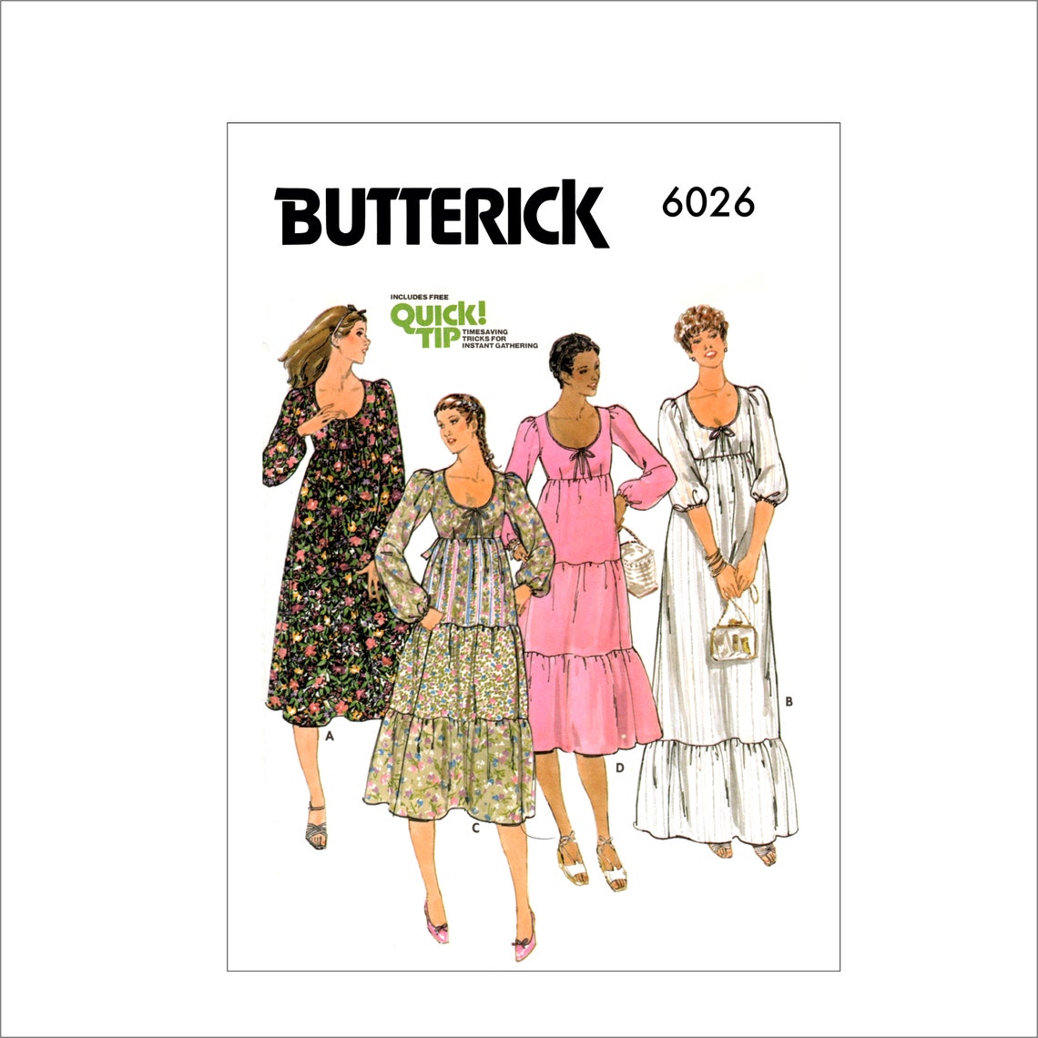 Butterick 6026 Misses' Semi-fitted High-waisted Dresses - Etsy