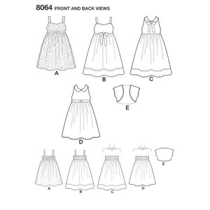 Simplicity 8064 Child's and Girls' Dresses and Bolero - Etsy