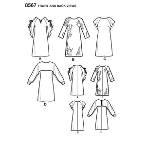 Simplicity 8567 Girls' and Girls' Plus Dress - Etsy