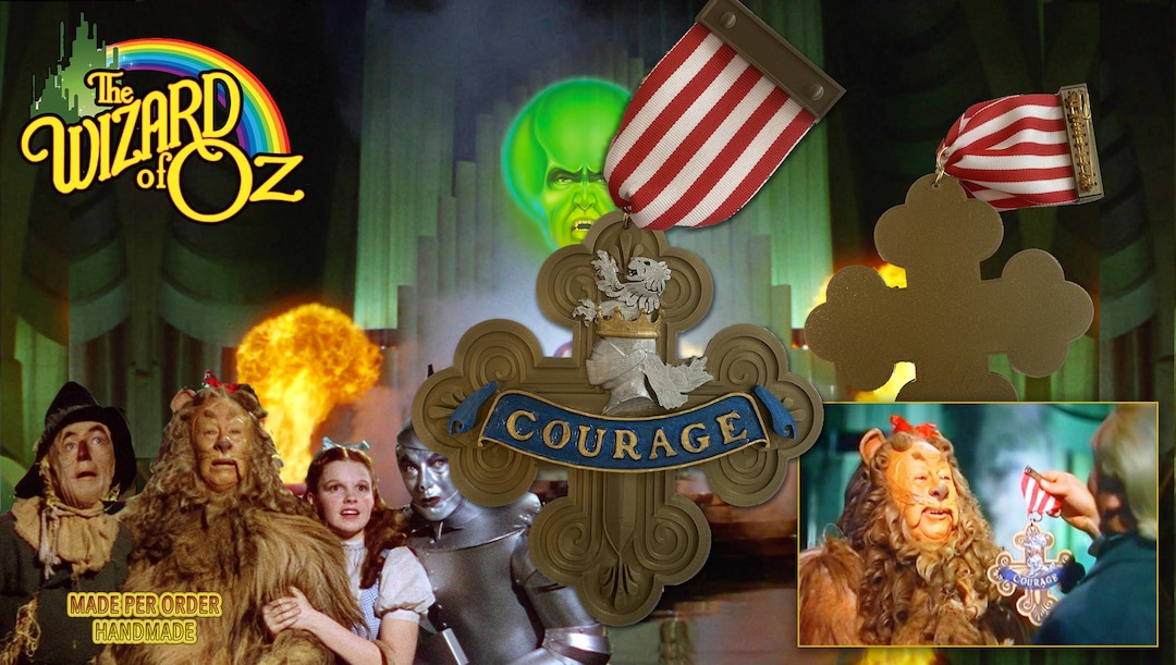 Cowardly Lion Courage Medal Art-prop 1939 Wizard of Oz Movie - Etsy