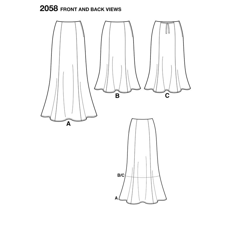 Simplicity 2058 Misses' & Plus Size Amazing Fit Skirt - Etsy