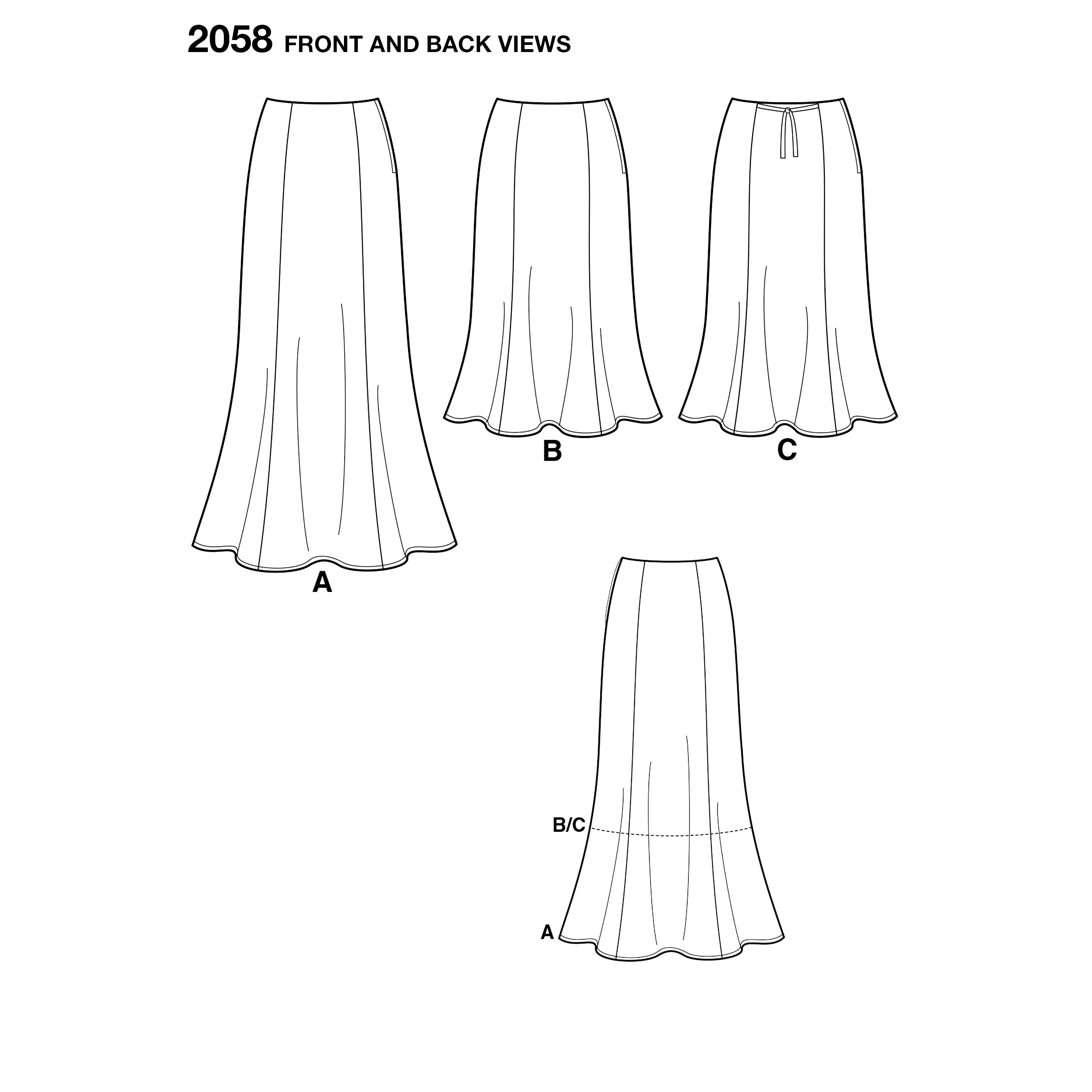 Simplicity 2058 Misses' & Plus Size Amazing Fit Skirt - Etsy