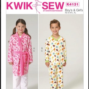 Kwik Sew K4131 Boys'/girls' Robe, Belt, Top and Pants - Etsy