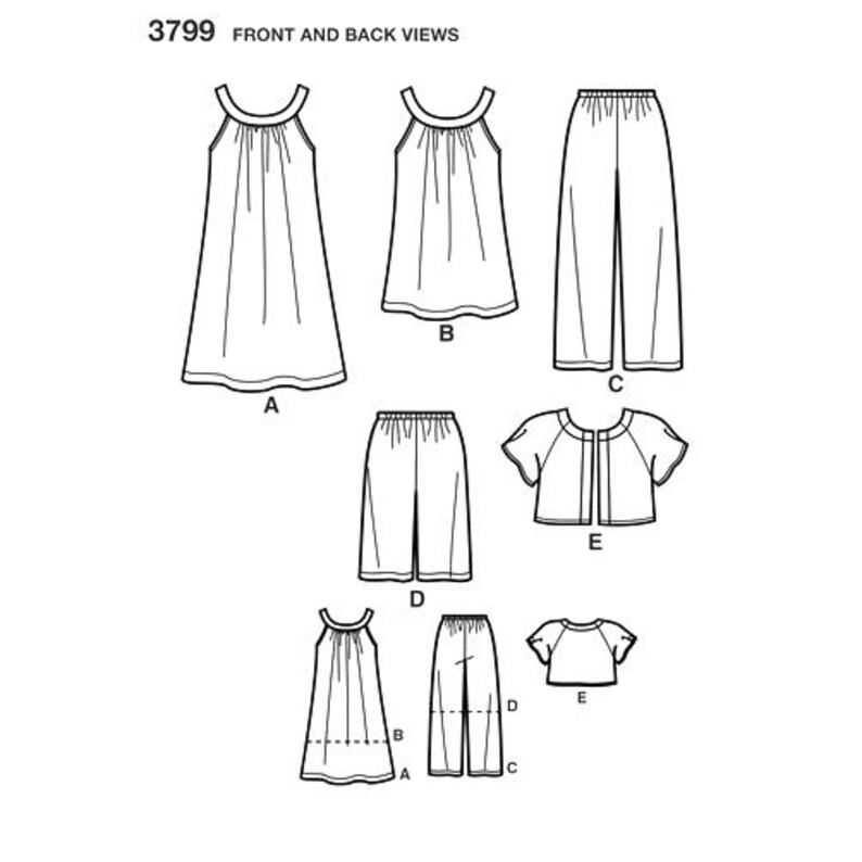 Simplicity 3799 Misses' Dress or Tunic Cropped Pants - Etsy