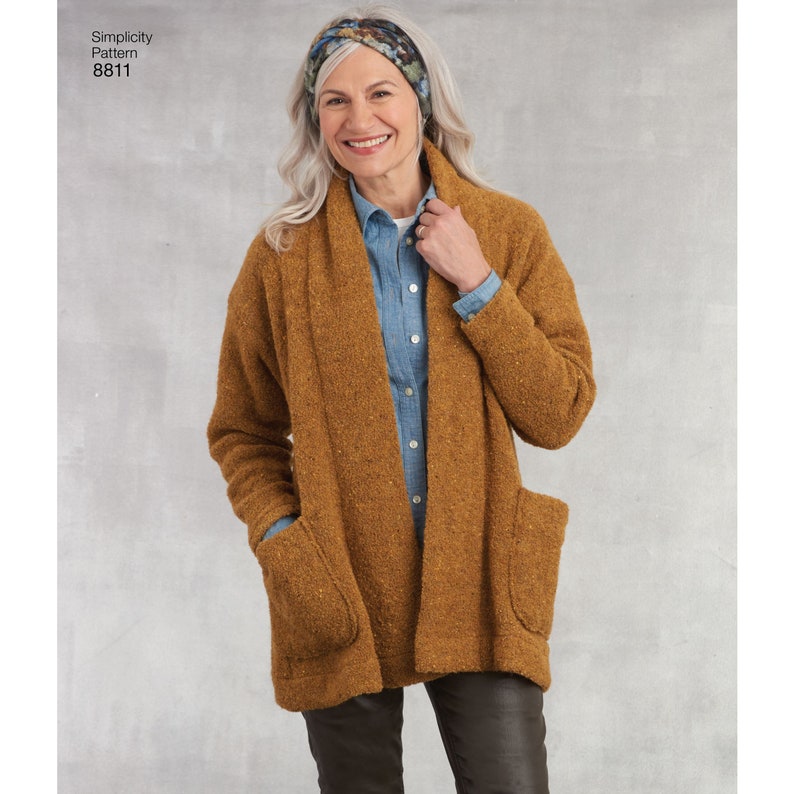 Simplicity S8811 Misses' Knit Sweater Scarf & Headband - Etsy