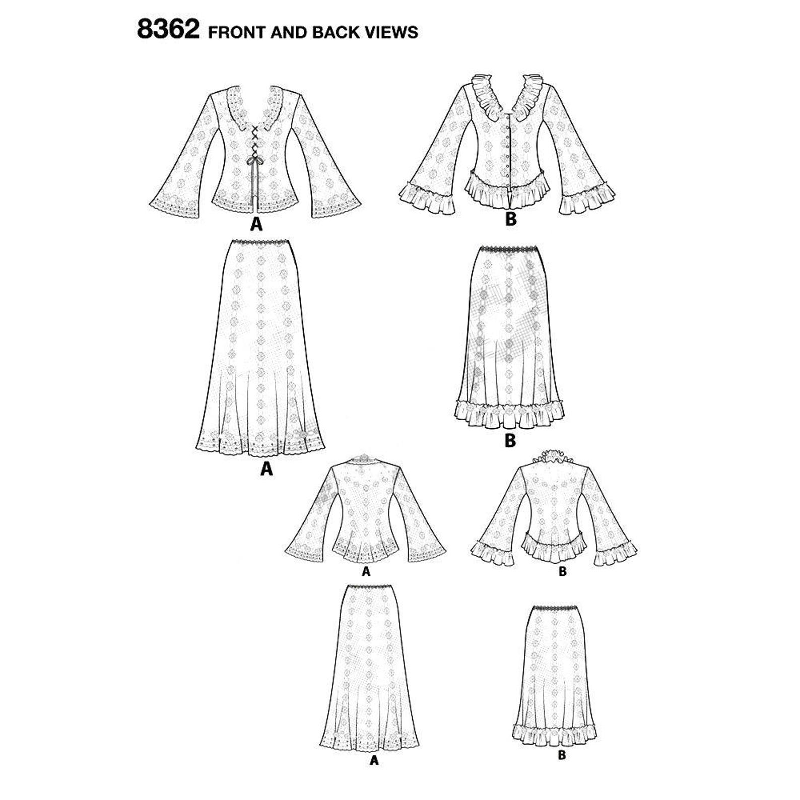 Simplicity 8362 Misses' Bohemian Lace Blouse and Skirt in - Etsy