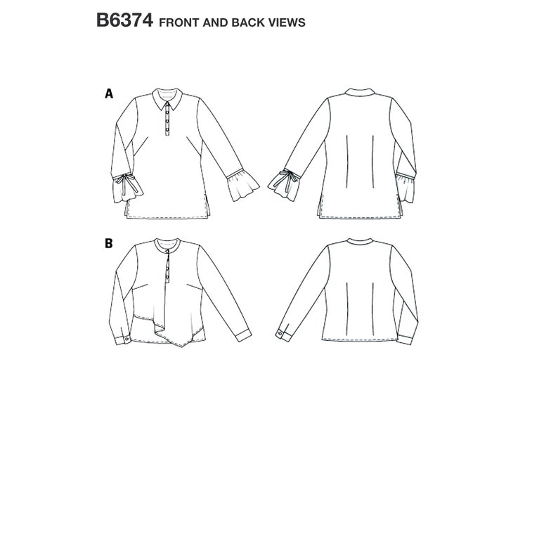 Burda Style B6374 Misses' Blouses - Etsy