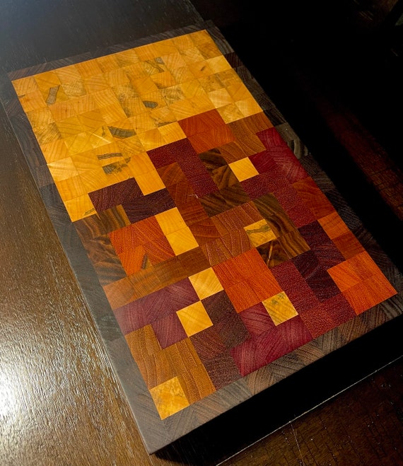 Tetris End Grain Cutting Board | Etsy