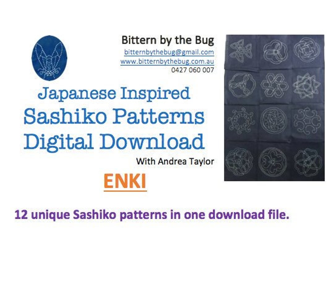 Sashiko - 12 Unique Japanese Styled Patterns - Available for Download ...
