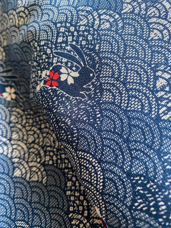 Japanese Wave Pattern Fabric