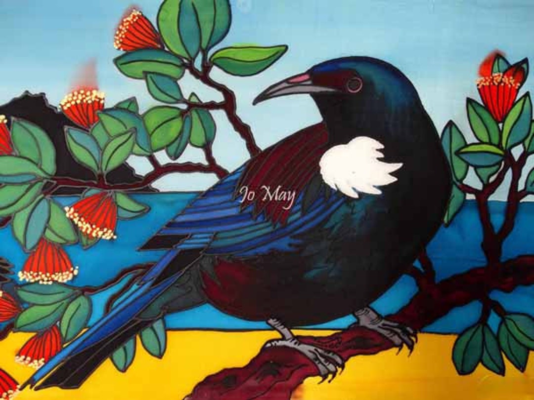 Tui in Pohutakawa Beautiful Art Print by New Zealand Artist Jo May ...
