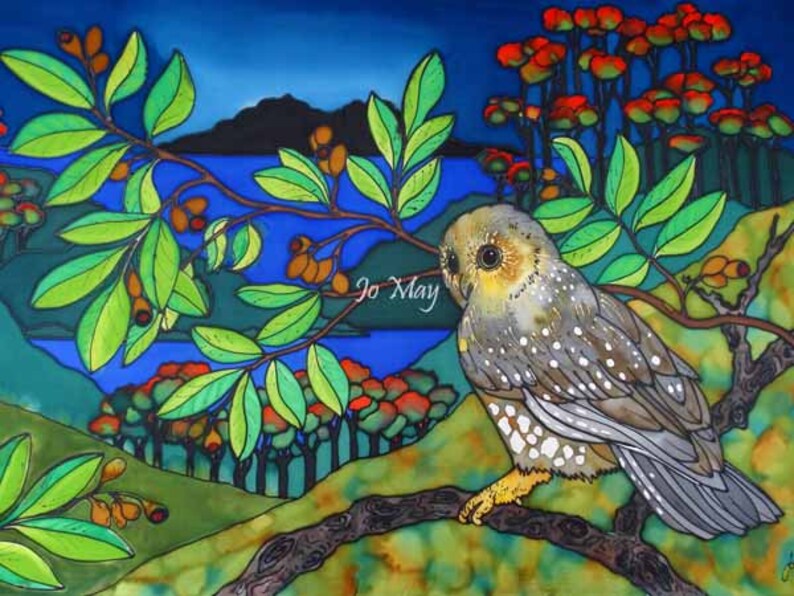 Ruru NZ Morepork Owl Beautiful Art Print by New Zealand - Etsy New Zealand